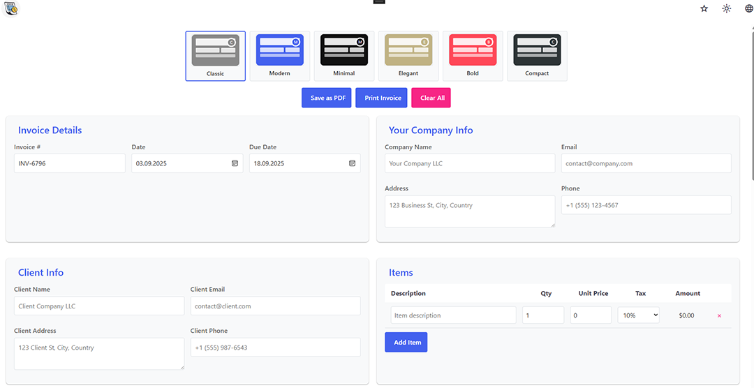 Invoice Templates